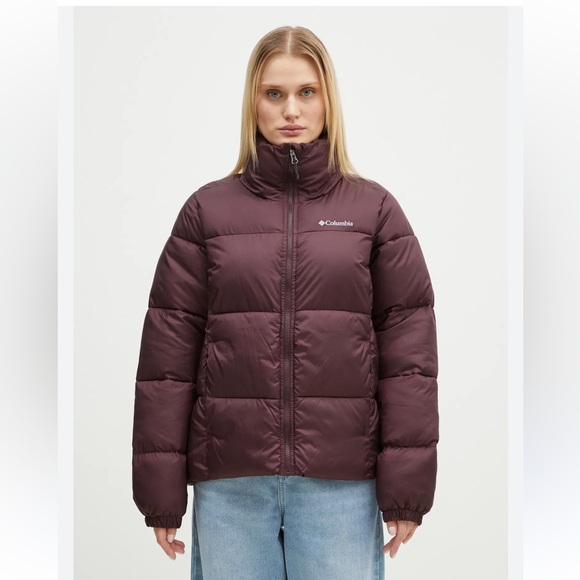 Columbia | Jackets & Coats | Columbia Maroon Puffer Jacket With Quilted ...